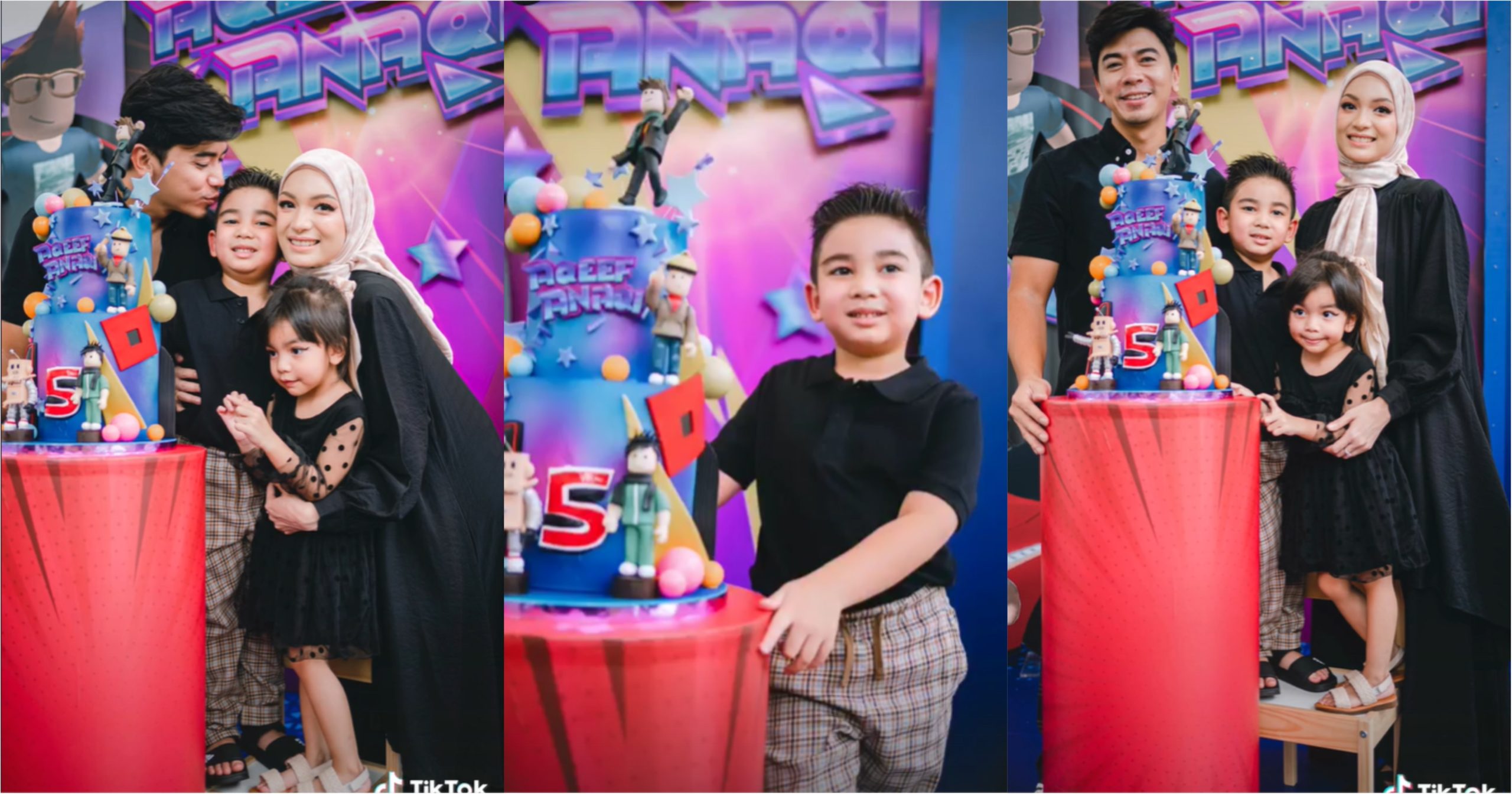 Bertemakan ‘Roblox’, Amyra Rosli & Amar Baharin sambut ‘birthday’ Aqeef ...